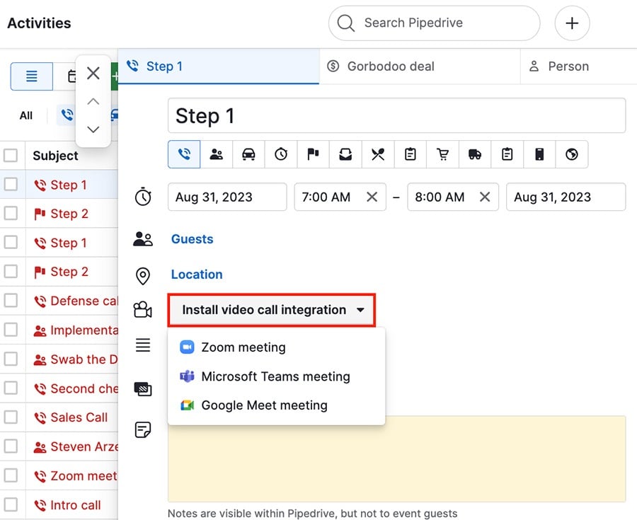 Pipedrive Integration: Google Meet - Knowledge Base | Pipedrive